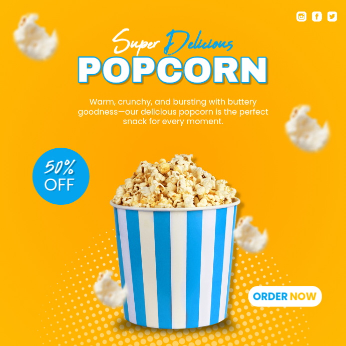 popcorn promotion Template | PosterMyWall