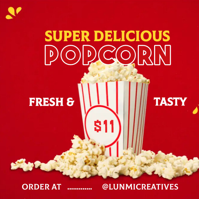 Popcorn sale Template | PosterMyWall