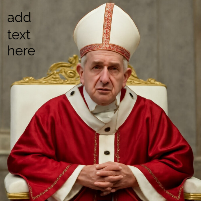 Pope in Red Papal Attire Template | PosterMyWall