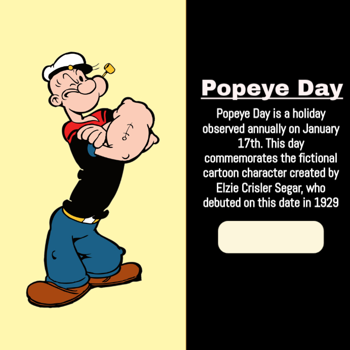 popeye day Template | PosterMyWall