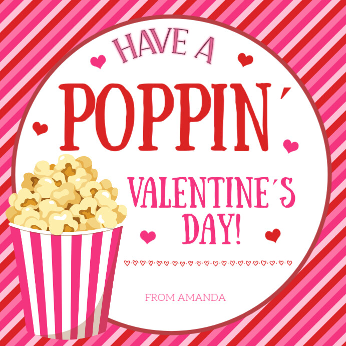 Copy of Poppin Valentine Card Printable | PosterMyWall