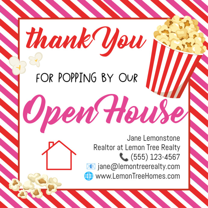 Popping by OPEN HOUSE Real Estate Template | PosterMyWall