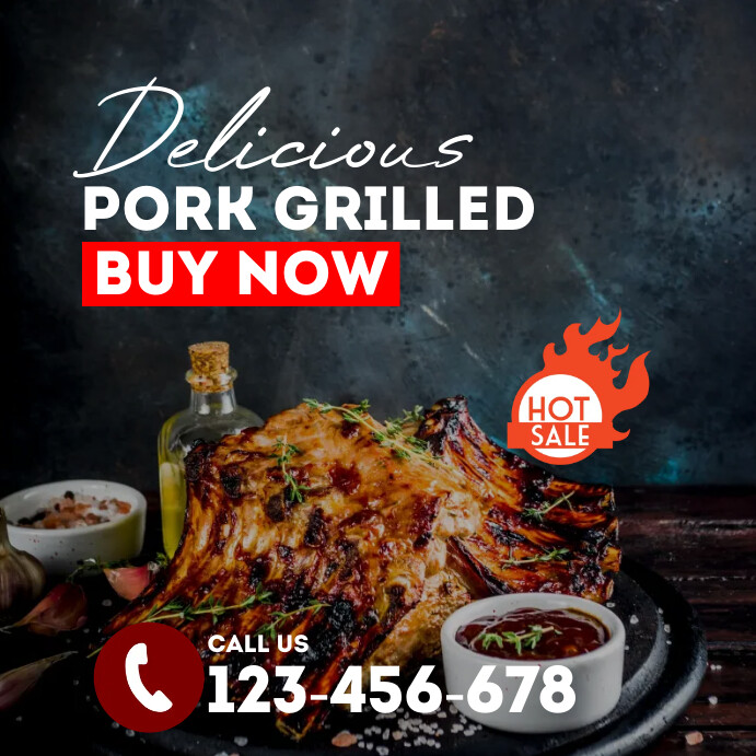 PORK GRILLED Template | PosterMyWall