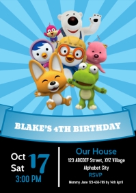 Pororo Birthday Invitation Template | PosterMyWall