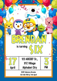Pororo Birthday Invitation Template | PosterMyWall