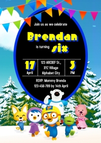 Pororo Birthday Invitation Template | PosterMyWall