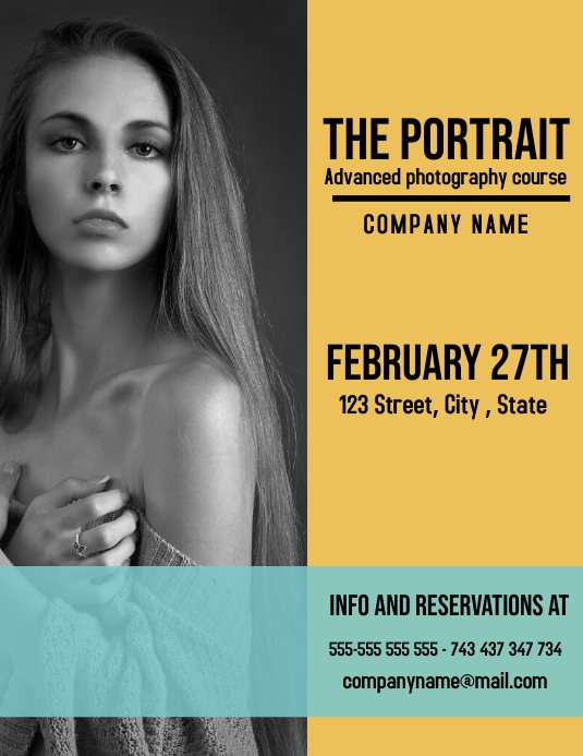 portait photography course flyer Template | PosterMyWall