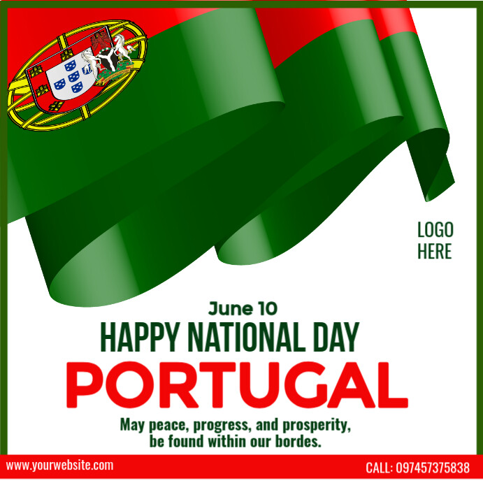 Copy of Portugal National Day | PosterMyWall