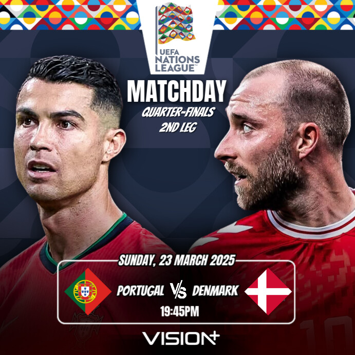 Modèle PORTUGAL VS DENMARK UEFA NATIONS LEAGUE | PosterMyWall