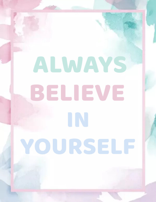 Positive quote pamflet Template | PosterMyWall