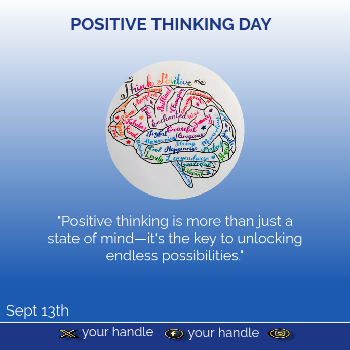 Copy of Positive Thinking Day | PosterMyWall