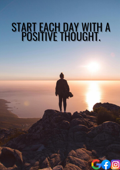 POSITIVE THOUGHT QUOTE TEMPLATE | PosterMyWall