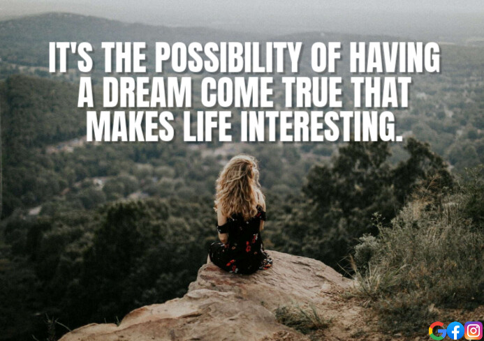 POSSIBILITY AND INTERESTING QUOTE TEMPLATE | PosterMyWall