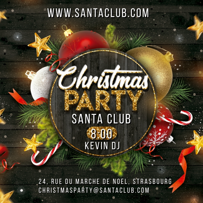 POST CHRISTMAS PARTY SANTA CLUB Template | PosterMyWall