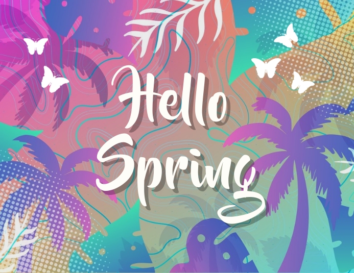 post de la Red Social Hello Spring Template | PosterMyWall