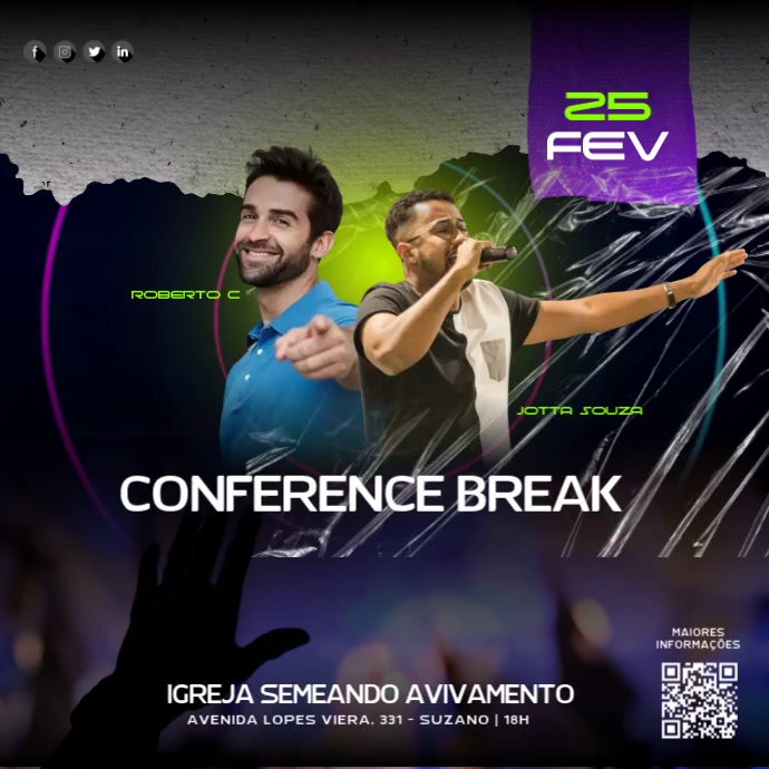 post de vídeo evento na igreja Template | PosterMyWall