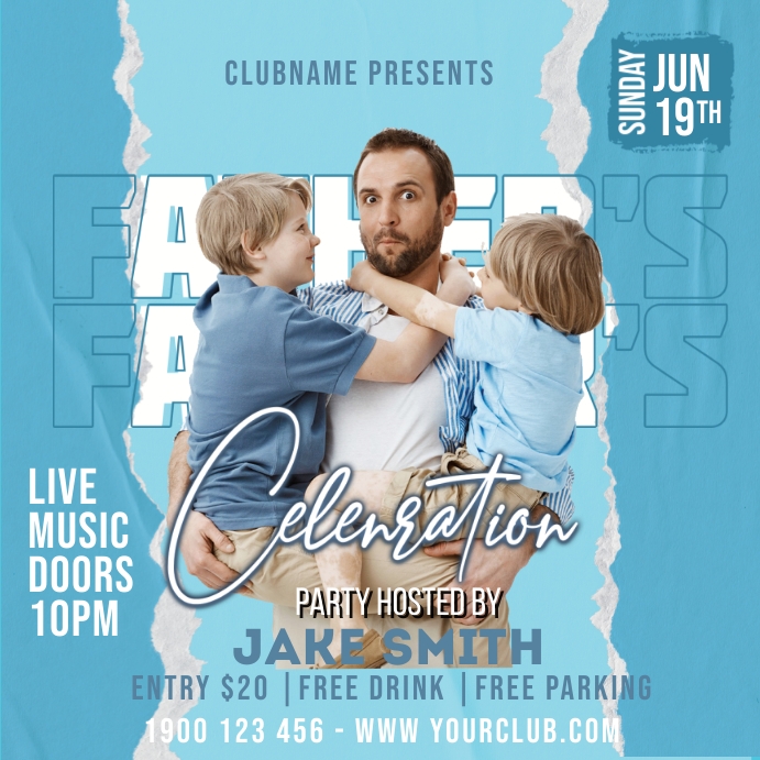 POST FATHER DAY CELEBRATION Template | PosterMyWall