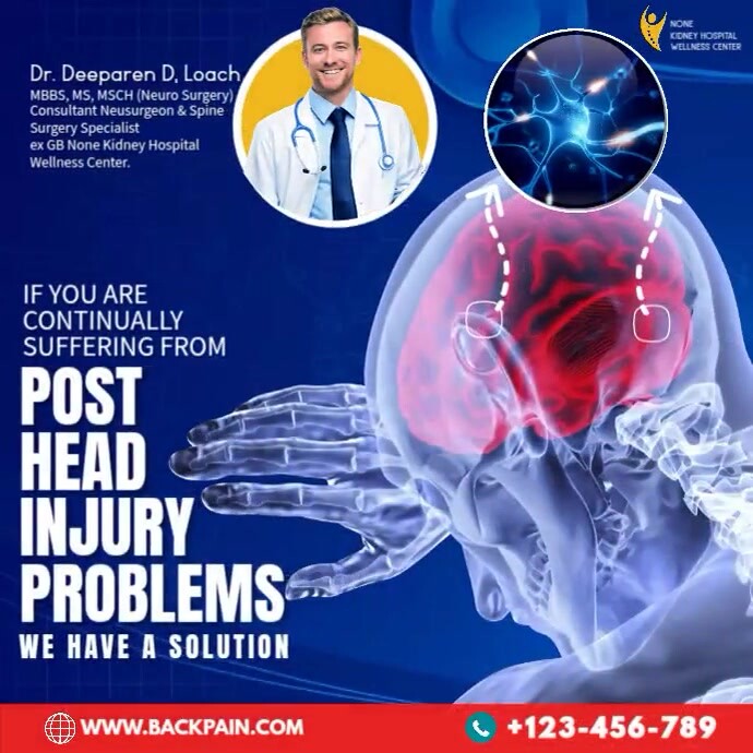 Post Head Injury Problems Ads Template PosterMyWall Post Head Injury Problems Ads Template PosterMyWall