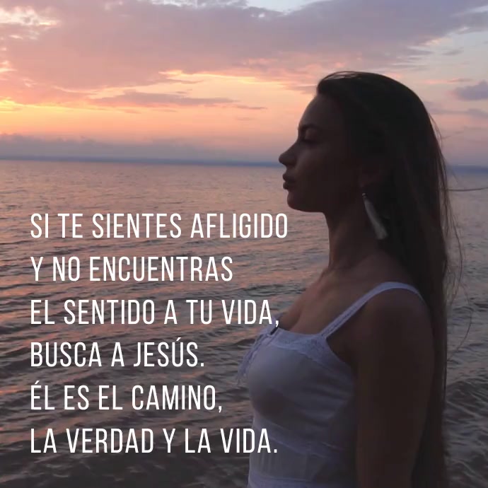 Plantilla de post instagram de esperanza Busca a Jesús | PosterMyWall
