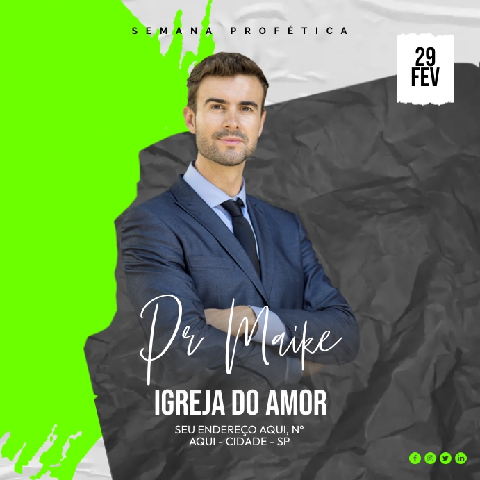 Post instagram para pastor Template | PosterMyWall