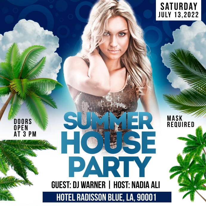 POST SUMMER HOUSE PARTY Template | PosterMyWall