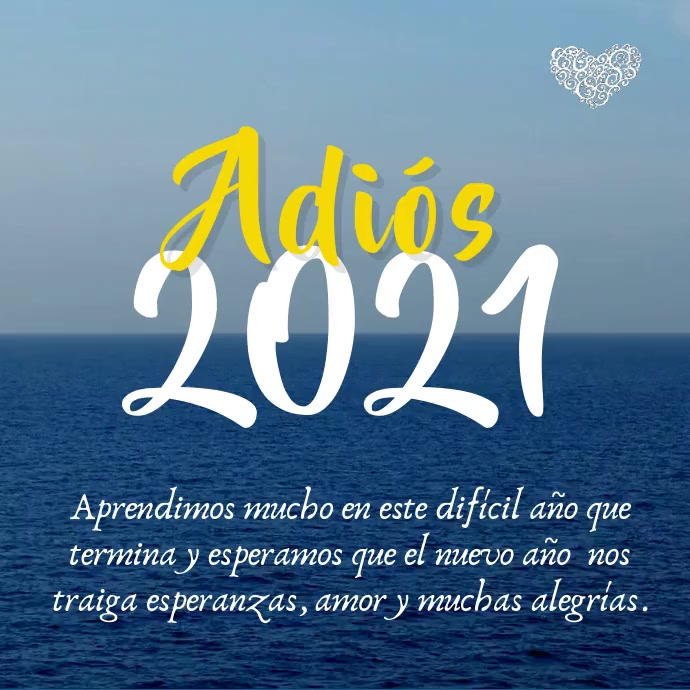 post video instagram de Tarjeta Adiós 2021 Template | PosterMyWall