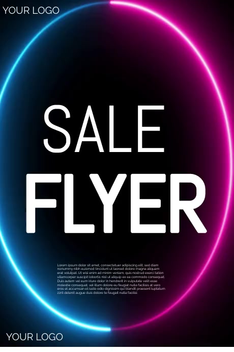 Poster add neon video Template | PosterMyWall