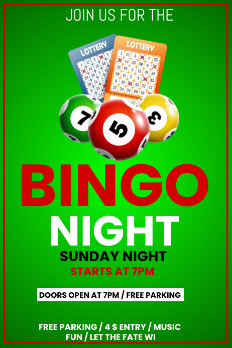 poster bingo game 2024 flyer Template | PosterMyWall