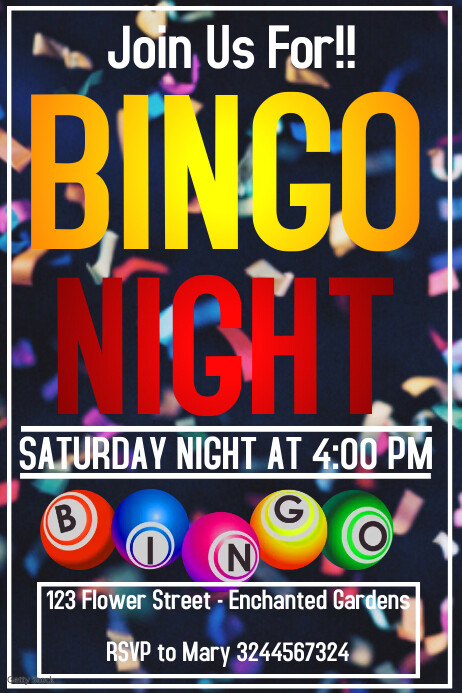 Copy of poster bingo game | PosterMyWall
