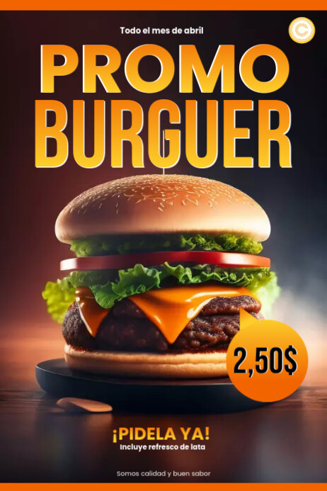 Poster de comida rápida de hamburguesa Template | PosterMyWall