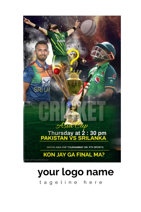 poster design by pak vs srilanka Template | PosterMyWall