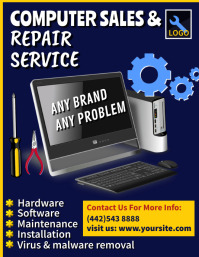 computer repair flyer Template | PosterMyWall