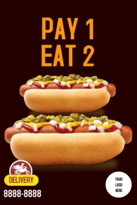 Hot dog Template | PosterMyWall