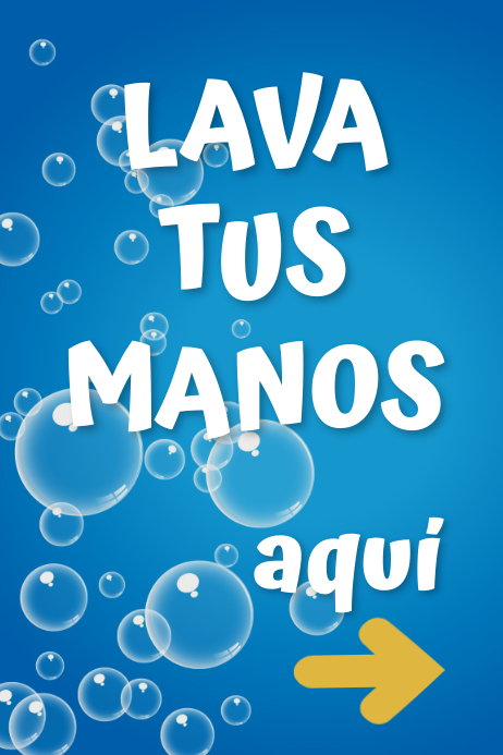 Poster motivador LAVA TUS MANOS AQUÍ Template | PosterMyWall