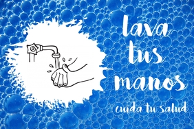 Poster motivador LAVA TUS MANOS AQUÍ Template | PosterMyWall