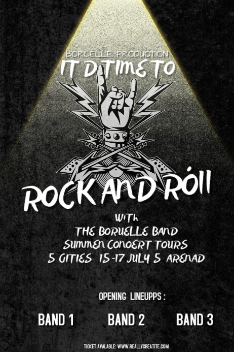 Poster Music Rock And Roll Poster Template | PosterMyWall