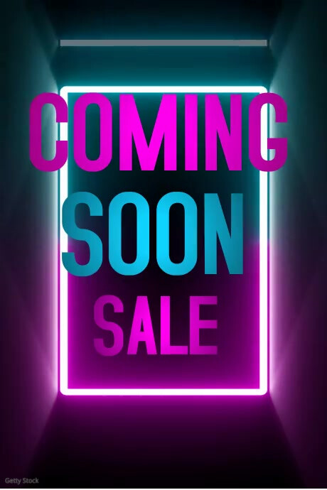 poster neon coming soon flyer Template | PosterMyWall