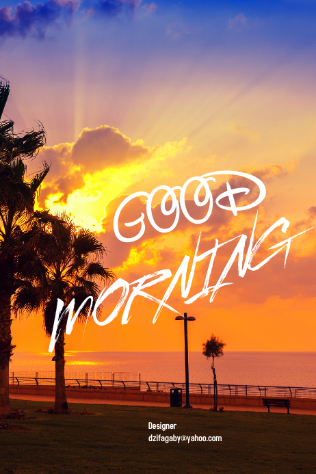 Copy of Poster of Good morning | PosterMyWall