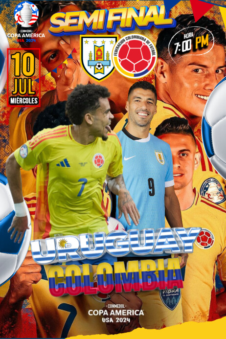 Copy of Poster Soccer Copa America Semi Finales Póste | PosterMyWall