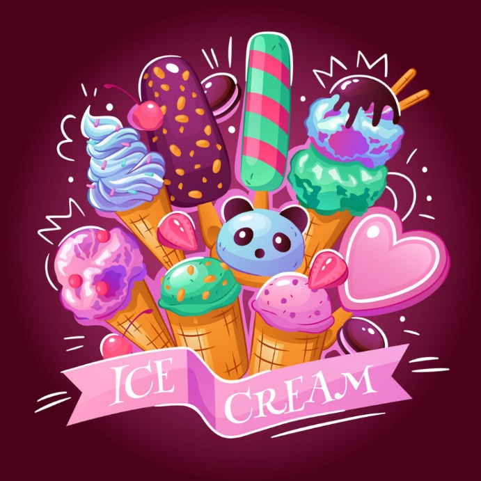 poster summer time, ice cream social party Template | PosterMyWall