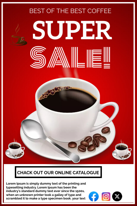 poster tea and coffee 2024 flyer Template | PosterMyWall