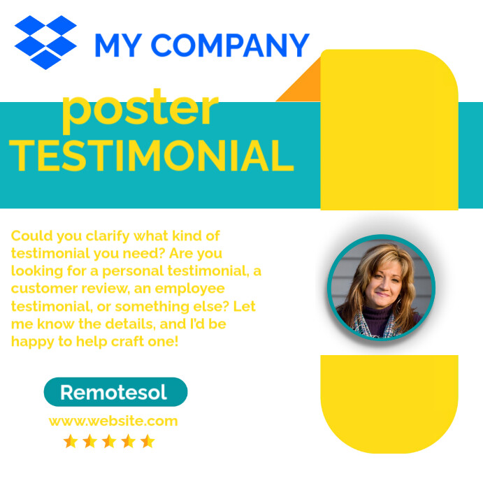Szablon poster testimonial | PosterMyWall