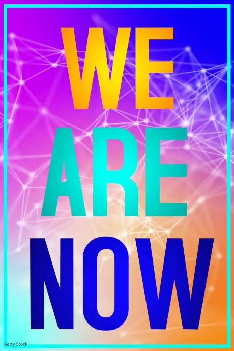 Poster we are now neon video flyer Template | PosterMyWall