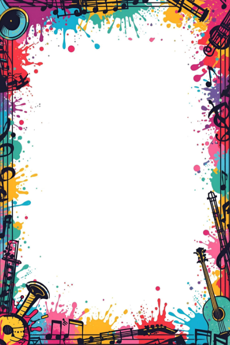 Poster with Colour Splash Border Template | PosterMyWall