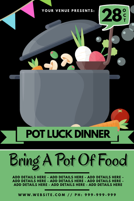 Copy of Pot Luck Dinner Poster | PosterMyWall