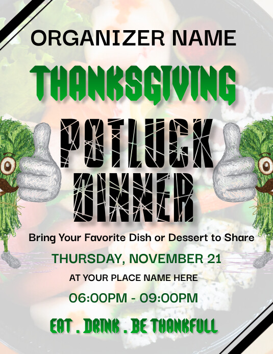 Potluck Dinner Template | PosterMyWall