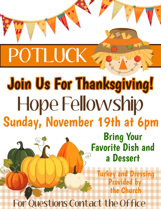 Copy of Potluck Thanksgiving | PosterMyWall