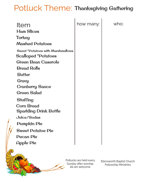 Copy of potlucks, menus, church, events, restaurants, | PosterMyWall