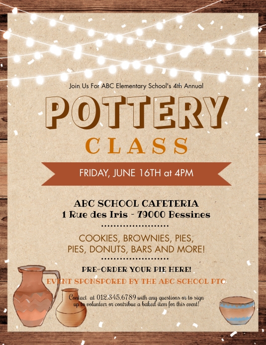 Pottery class school flyer Template | PosterMyWall