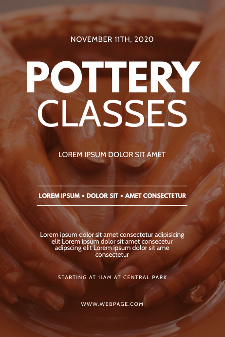 pottery classes Flyer design template | PosterMyWall